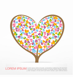Family tree in heart shape Royalty Free Vector Image