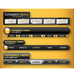 Web navigation templates Royalty Free Vector Image