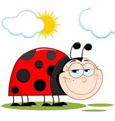 Cute ladybug cartoon Royalty Free Vector Image
