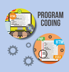 Program coding website Royalty Free Vector Image
