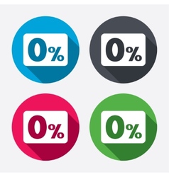 Zero percent sticker Royalty Free Vector Image