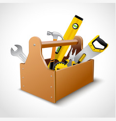 Isolated black toolbox professional toolkit Vector Image