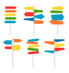 Wooden way direction sign Royalty Free Vector Image