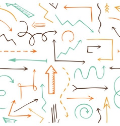 Sepia hand-drawn arrows Royalty Free Vector Image