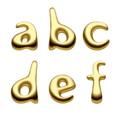 Gold and diamond alphabet letters Royalty Free Vector Image