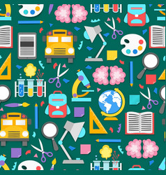 Science seamless pattern in flat design style Vector Image