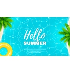 Summer design with pool and float Royalty Free Vector Image