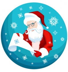 Santa claus crystal ball Royalty Free Vector Image
