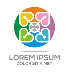 Icon infinity love couple Royalty Free Vector Image