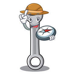 Finger spanner character cartoon style Royalty Free Vector