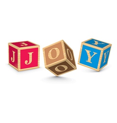 Alphabet blocks for children vertical pyramid Vector Image