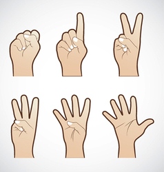 Sign language number 4 Royalty Free Vector Image