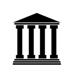 Courthouse front or facade central court building Vector Image