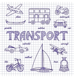 Set of cartoon land transport Royalty Free Vector Image