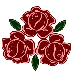 Pink round roses icon Royalty Free Vector Image