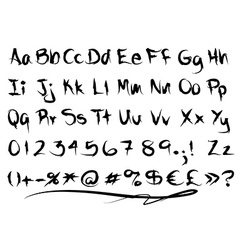 Lowercase calligraphy alphabet Royalty Free Vector Image