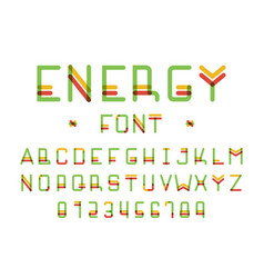 Horizon font alphabet Royalty Free Vector Image