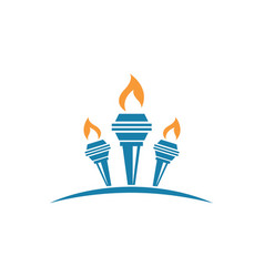 Torch logo icon design Royalty Free Vector Image
