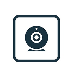 Metallic video camera button Royalty Free Vector Image