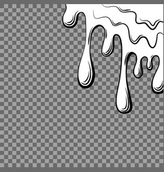 Dripping liquid outline contoured Royalty Free Vector Image