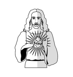 Jesus christ man icon Royalty Free Vector Image