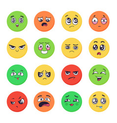 Emoji set Royalty Free Vector Image - VectorStock