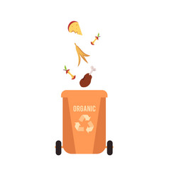 Waste bin trash recycling and separation Vector Image