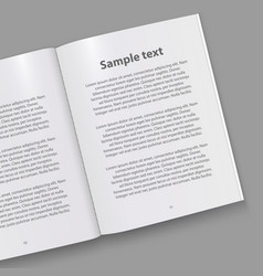 Open book with flying letters on a white Vector Image