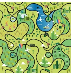 Cartoon map Royalty Free Vector Image - VectorStock