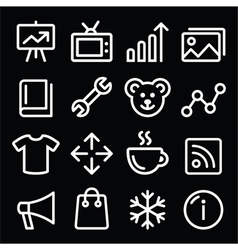 Arrow icon sets isolated on white Royalty Free Vector Image