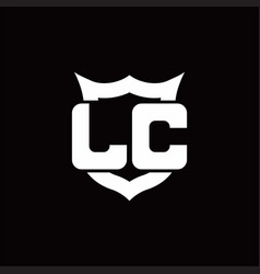 Lc logo monogram with hexagon shape and outline Vector Image