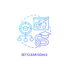 Clear goals rgb color icon Royalty Free Vector Image