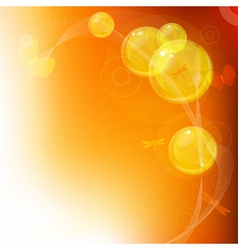 Orange bubble background Royalty Free Vector Image