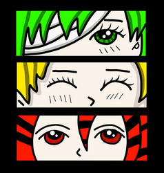 Japanese anime girl Royalty Free Vector Image - VectorStock