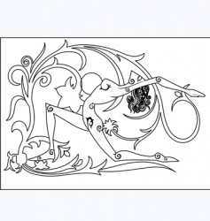 Muslim prayer guide salam position outline Vector Image