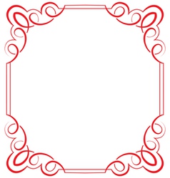 Beautiful frame on a red background Royalty Free Vector