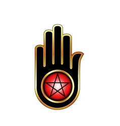 Pentacle- religious symbol of satanism Royalty Free Vector