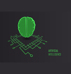 Artificial intelligence and machine learning logo Vector Image