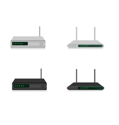 Network topology lan objects icon design router Vector Image