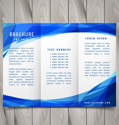 Modern red and blue wave business brochure Vector Image