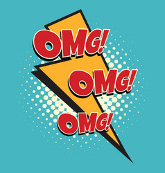 Omg pop art girl face Royalty Free Vector Image