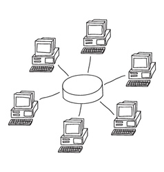 Cute computer Royalty Free Vector Image - VectorStock