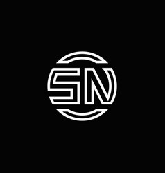 Ns logo monogram with sword element ribbon design Vector Image