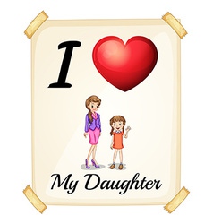 Mother and daughter motherhood love daughters Vector Image