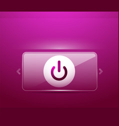 Black led light power button Royalty Free Vector Image