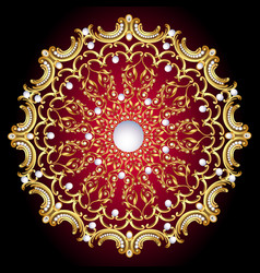 Jewelry mandala Royalty Free Vector Image - VectorStock