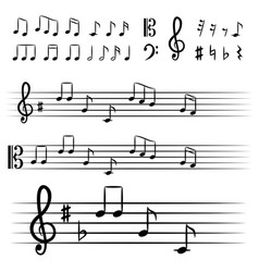Music note names Royalty Free Vector Image - VectorStock