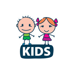Logo kids Royalty Free Vector Image - VectorStock