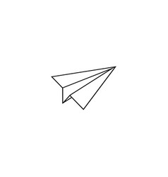 Cartoon paper airplane logo of the aircraft made Vector Image