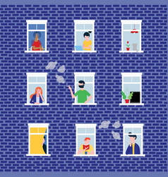 My body poster cute kids girl and boy shows his Vector Image